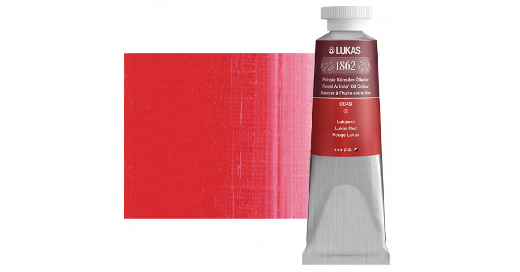 Olajfesték 37 ml Lukas 1862 olaj, 0049 Lukas Red - Lukas 1862 olaj ...