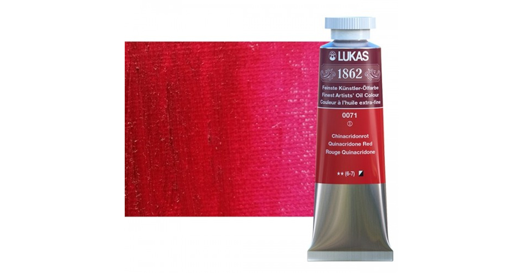 Olajfesték 37 ml Lukas 1862 olaj, 0071 Quinacridone Red - Lukas 1862 ...